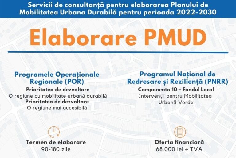Elaborare Planul de Mobilitate Urbană Durabilă (PMUD) – RomActiv
